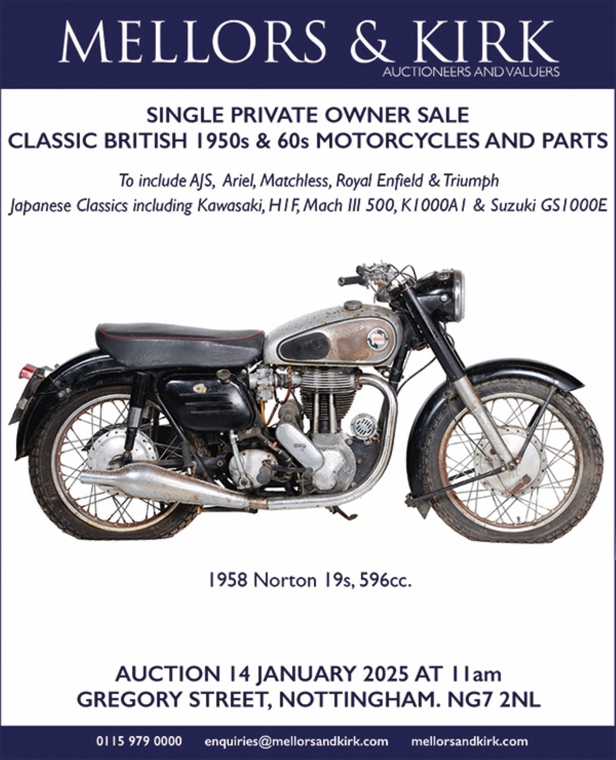 Single Private Owner Sale: Classic British 1950s & 60s motorcycles and ...